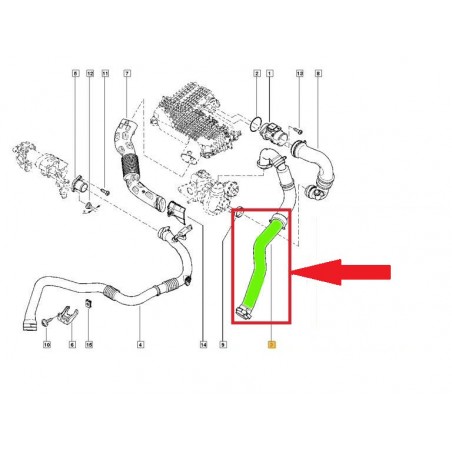RURA WĄŻ INTERCOOLERA DACIA 1.5 dCi 8200598006