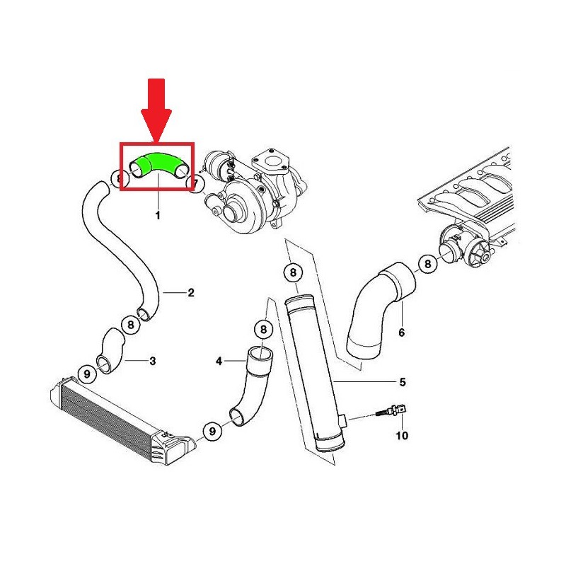 RURA WĄŻ INTERCOOLERA BMW 5 7 E38 E39 11617786530