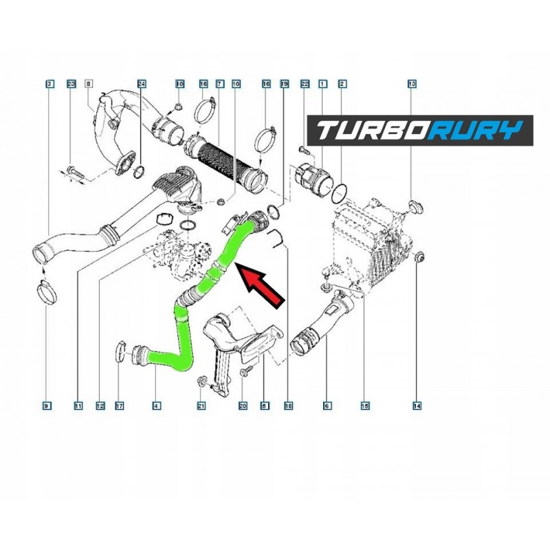RURA WĄŻ TURBO RENAULT KANGOO 1.5 dCi 144600199R