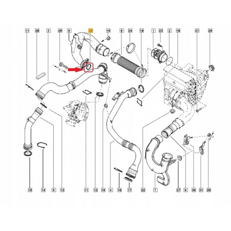 USZCZELKA TURBINY DACIA RENAULT 1.5 dCi 140797120R