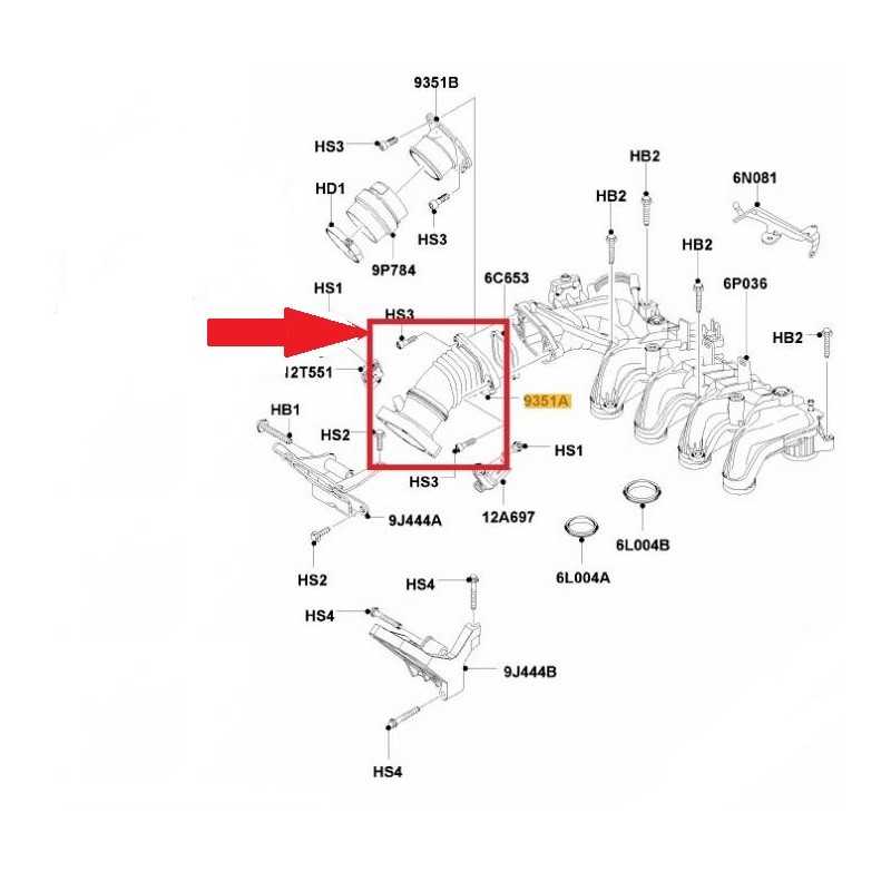 RURA KOLEKTORA SSĄCEGO VOLVO V50 C30 C70 30741749